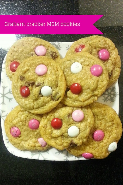Graham cracker M&M cookies {{in time for Valentine’s Day!}} | I Crashed ...
